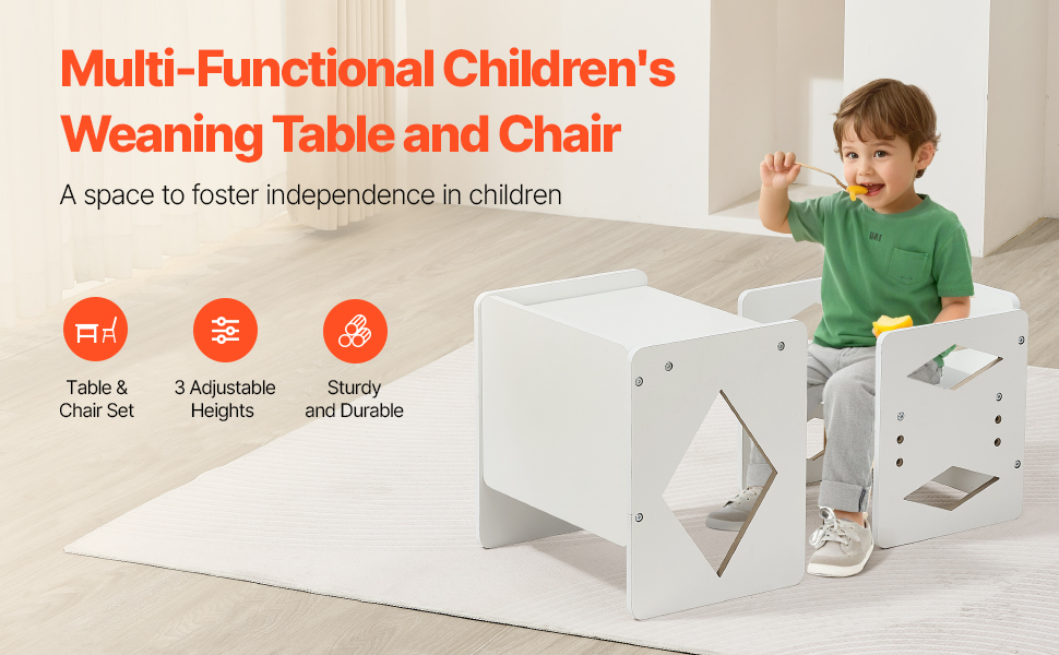 Weaning Table and Chair Set Montessori Kids Activity Table and Chair ...