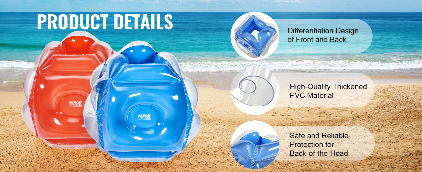 VEVOR Inflatable Bumper Balls 2-Pack, 2FT/0.6M Body Sumo Zorb Balls for ...