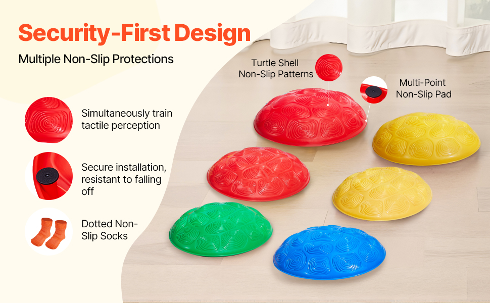 VEVOR Kids Balance Stepping Stones Sensory Obstacle Course 6 PCS ...