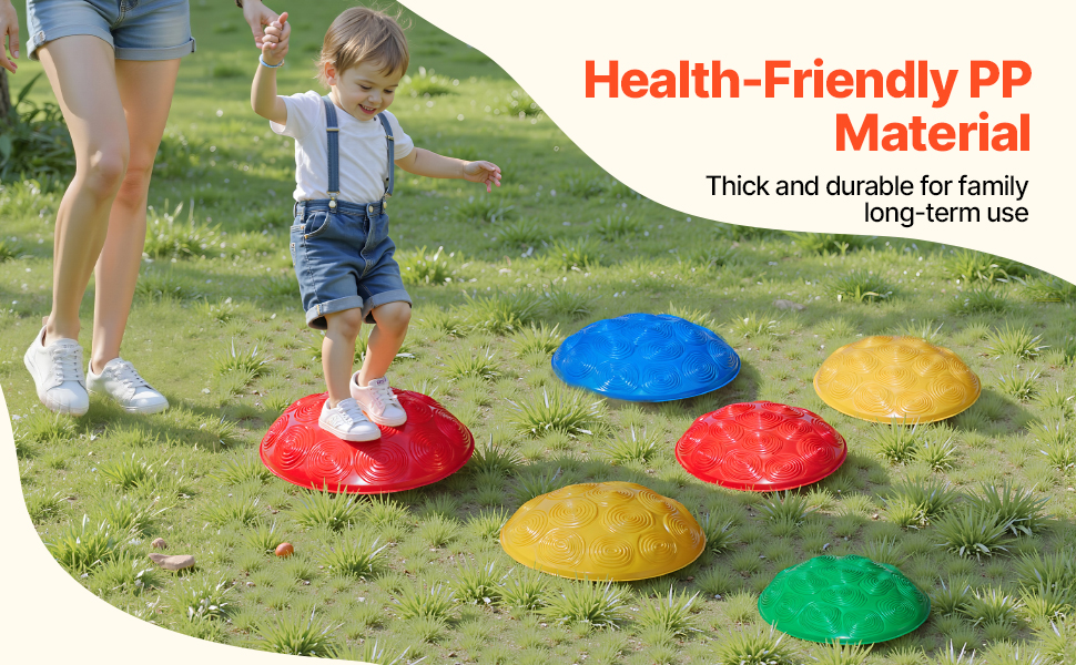 VEVOR Kids Balance Stepping Stones Sensory Obstacle Course 6 PCS ...