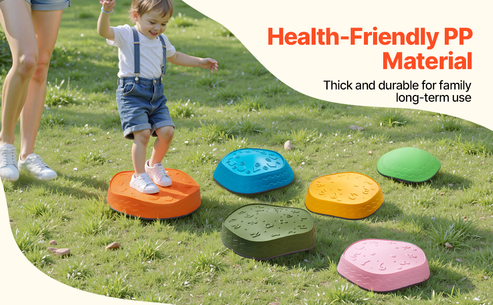 VEVOR Kids Balance Stepping Stones Sensory Obstacle Course 6 PCS ...