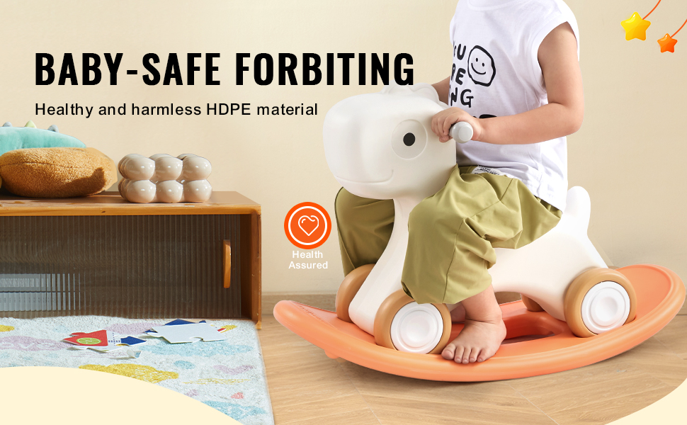 VEVOR 3 in 1 Rocking Horse for Toddlers 1-3 Years, Baby Rocking Horse ...