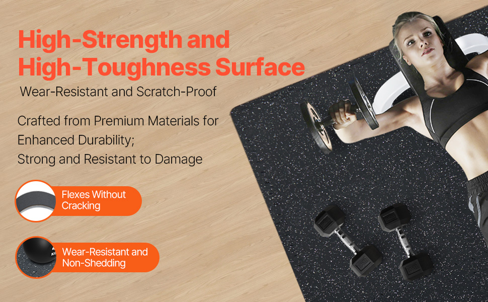 VEVOR 25 PCS 0.56" Thick Gym Floor Mats, 24" x 24" EVA Foam & Rubber ...
