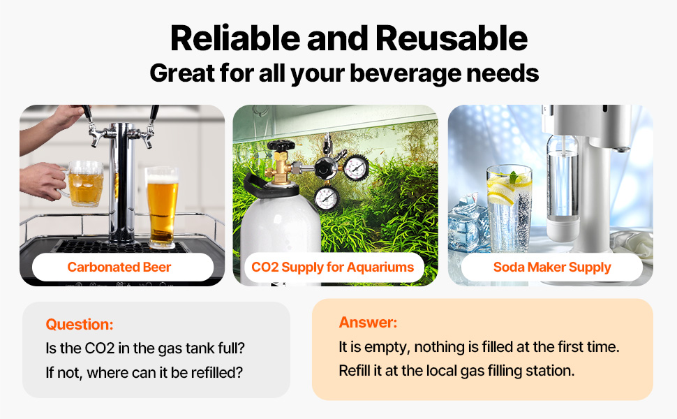 CO2 Tank 10 lbs New Aluminum Alloy Gas Cylinder with CGA320 Valve DOT ...