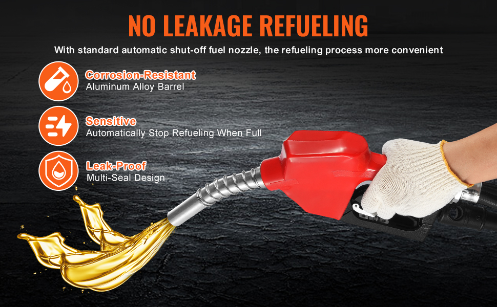 VEVOR Fuel Transfer Pump 12V 15 GPM 1/4 HP Diesel Pump with Auto Fuel ...
