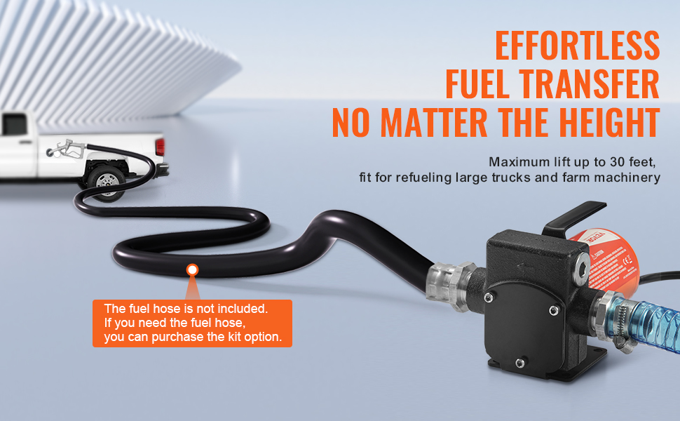 VEVOR Fuel Transfer Pump 12V 5 GPM 1/10 HP Diesel Pump with Auto Fuel ...