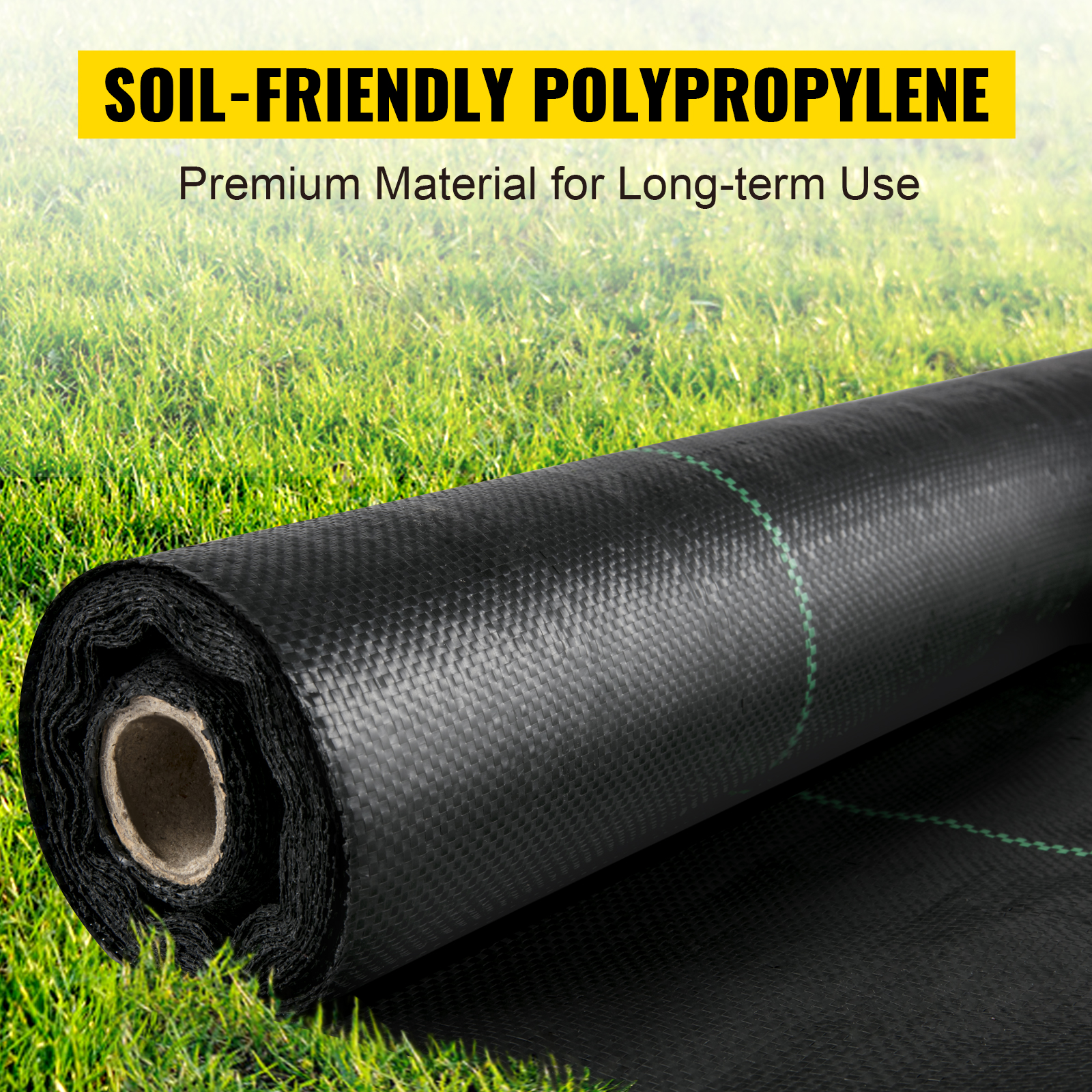 VEVOR 3FTx50FT Premium Weed Barrier Fabric Heavy Duty 5OZ, Woven Weed ...