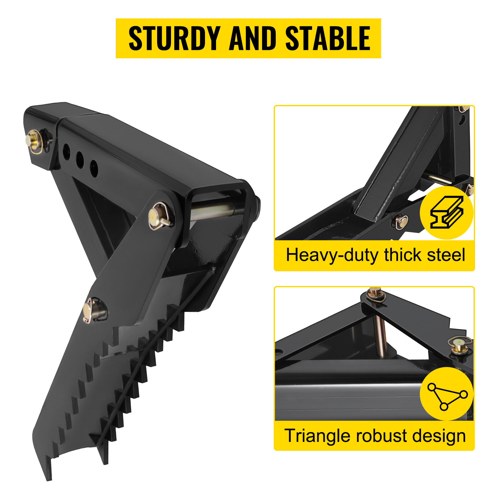 VEVOR 36 inch Backhoe Excavator Thumb Attachments Adjustable Extreme ...