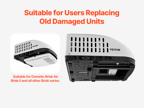 RV Air Conditioner 13500 BTU Non-Ducted Rooftop RV AC 65 dB Quiet for ...