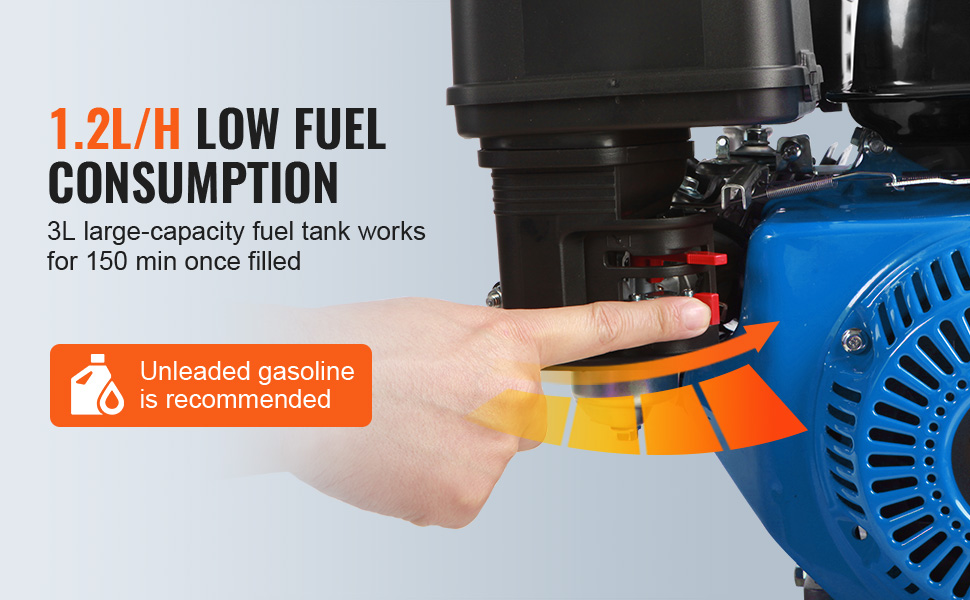 VEVOR Gasoline Engine Water Pump Gas Powered Transfer Pump 50 mm 6.5HP 4-Stroke | VEVOR AU