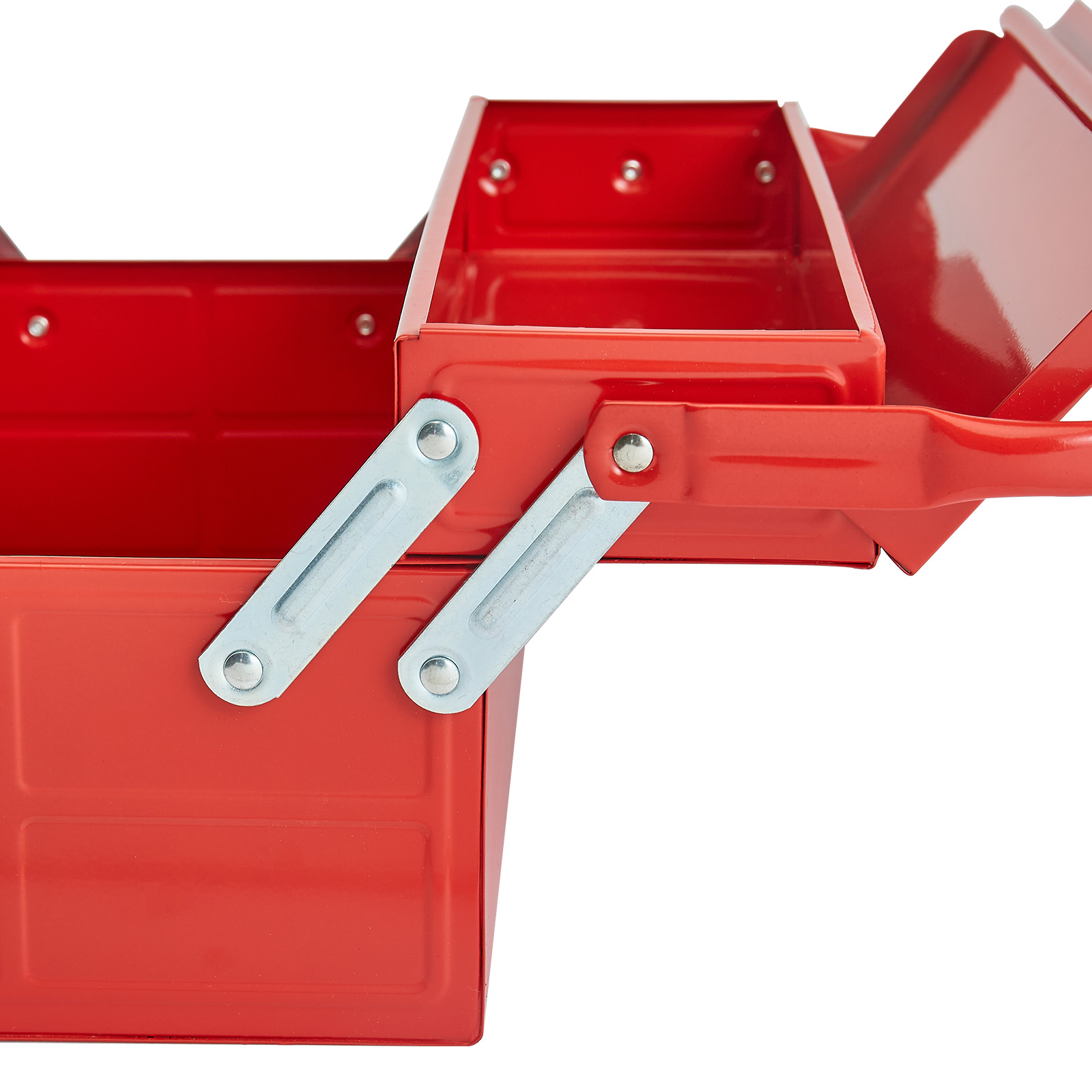 Tool Box 14-inch 2-Tier 3-Tray Folding Cantilever Toolbox with Handle ...