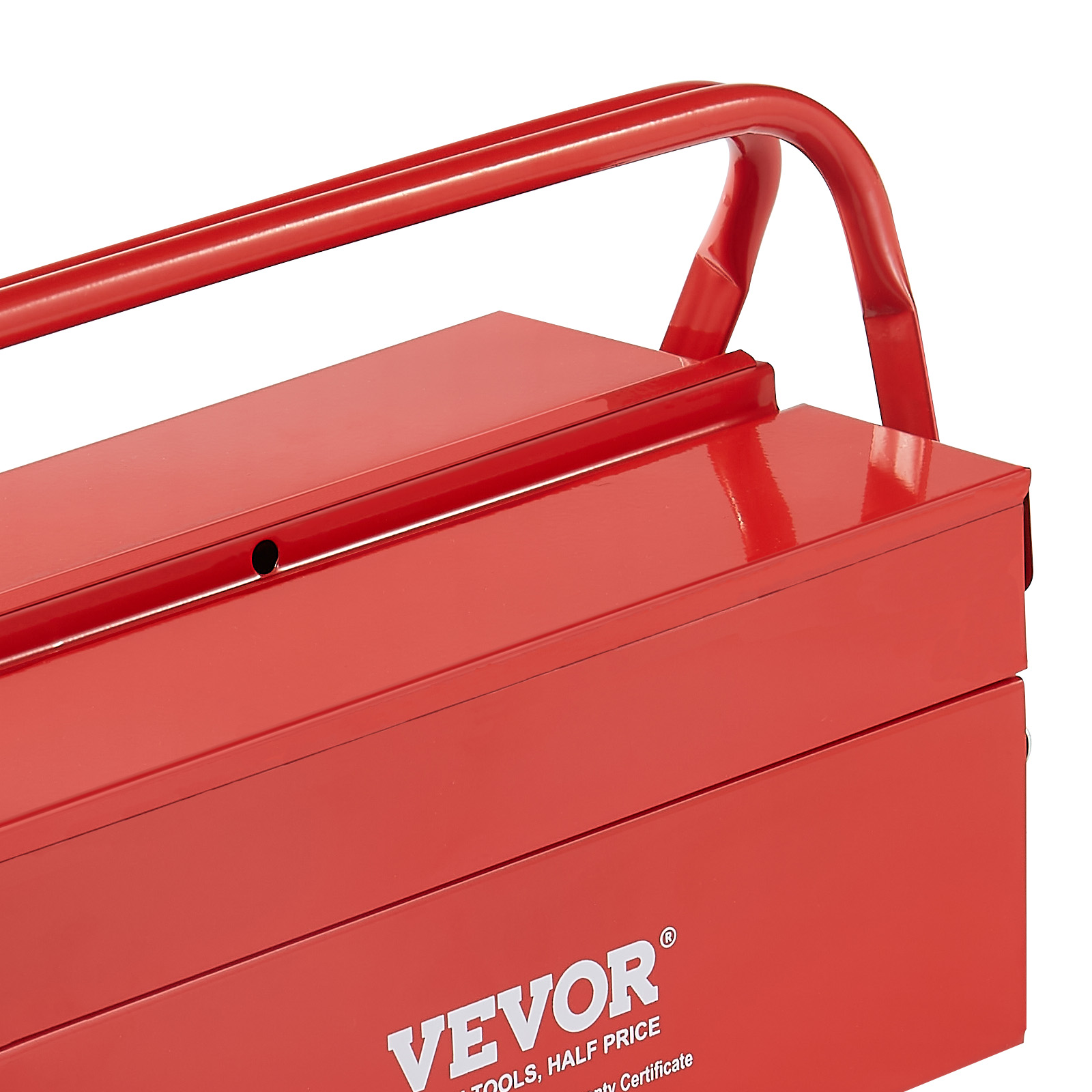 Tool Box 14-inch 2-Tier 3-Tray Folding Cantilever Toolbox with Handle ...