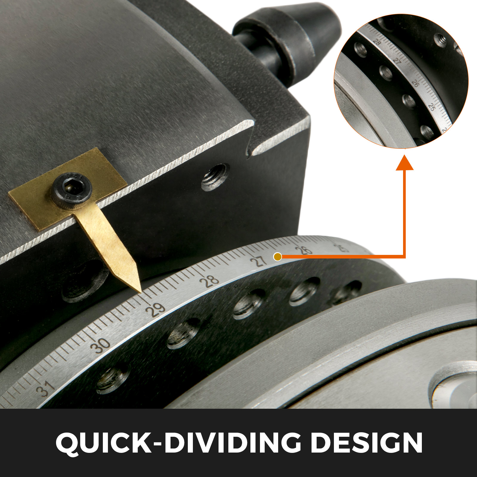 VEVOR Dividing Head 6"/160MM Dividing Head for Milling Machine 6-1/2 ...