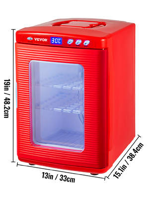 VEVOR Red Reptile Incubator 25L Scientific Lab Incubator Digital ...
