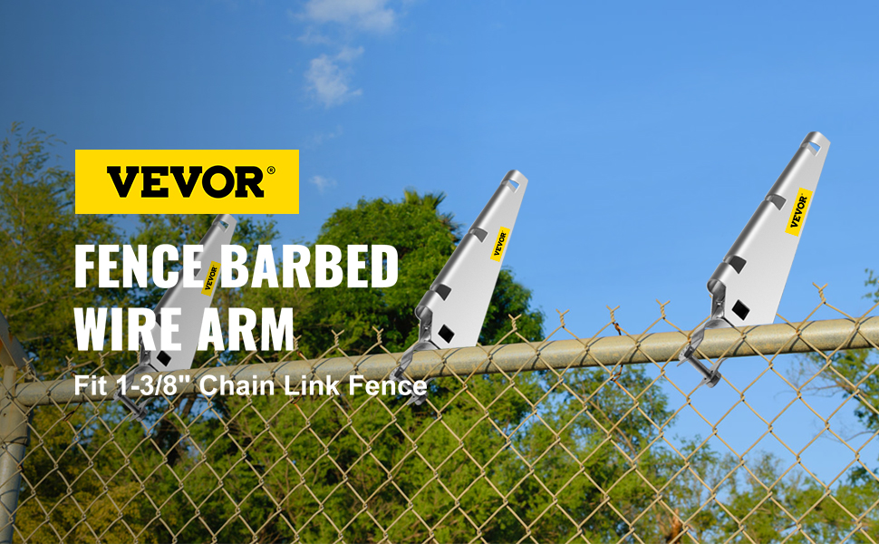 VEVOR Barbed Wire Arm Set of 10 Extend Arm Barbed Wire for 1-3/8" Top ...