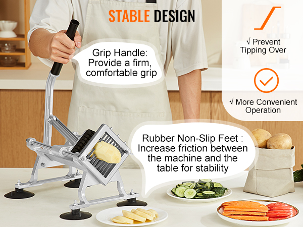 VEVOR Commercial Vegetable Slicer, 3/8 inch Fruit Slicer, Stainless ...