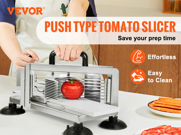 VEVOR Commercial Tomato Slicer, 3/8 inch Tomato Cutter Slicer ...