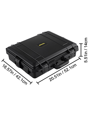 VEVOR Waterproof Hard Case, 20 x 16 x 5 Inches, with Customizable Foam ...