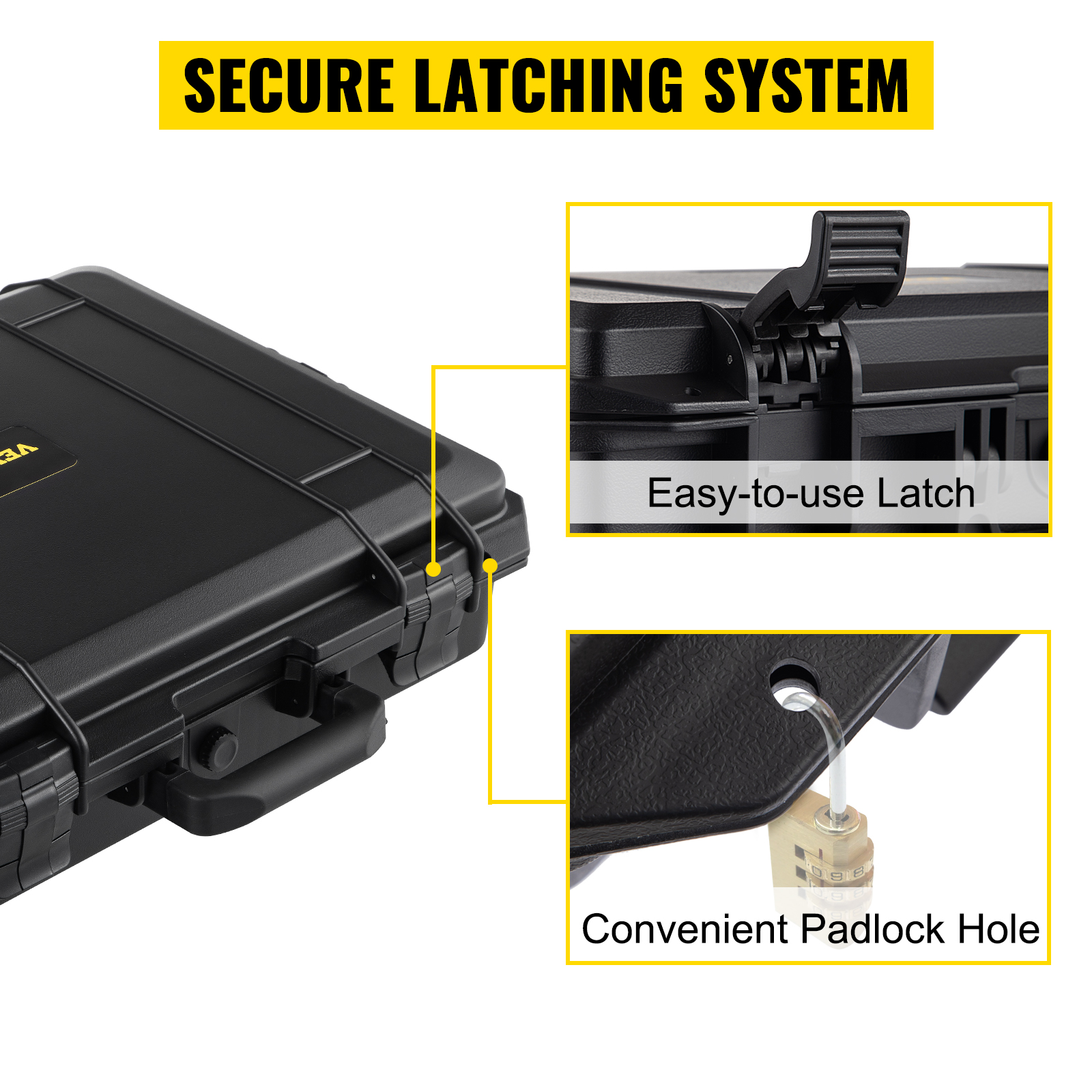VEVOR Waterproof Hard Case, 20 x 16 x 5 Inches, with Customizable Foam ...