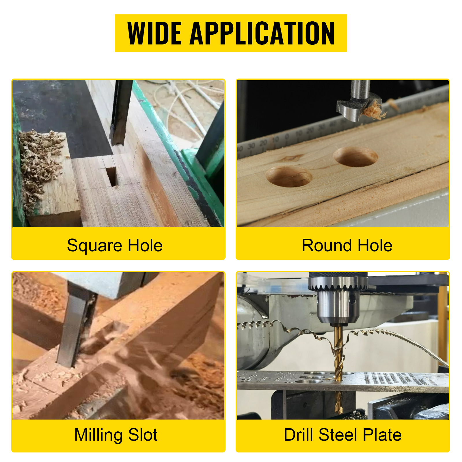 VEVOR Mortise Machine Hollow Chisel Mortise With Chisel Bit Set for ...