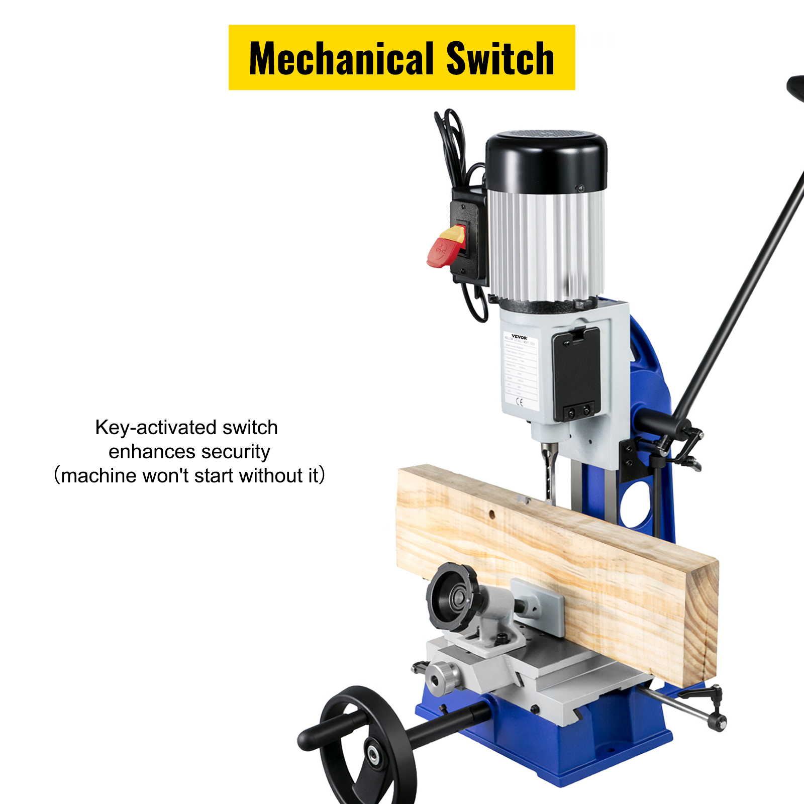 VEVOR Woodworking Mortise Machine, 1/2 HP 1700RPM Powermatic Mortiser ...