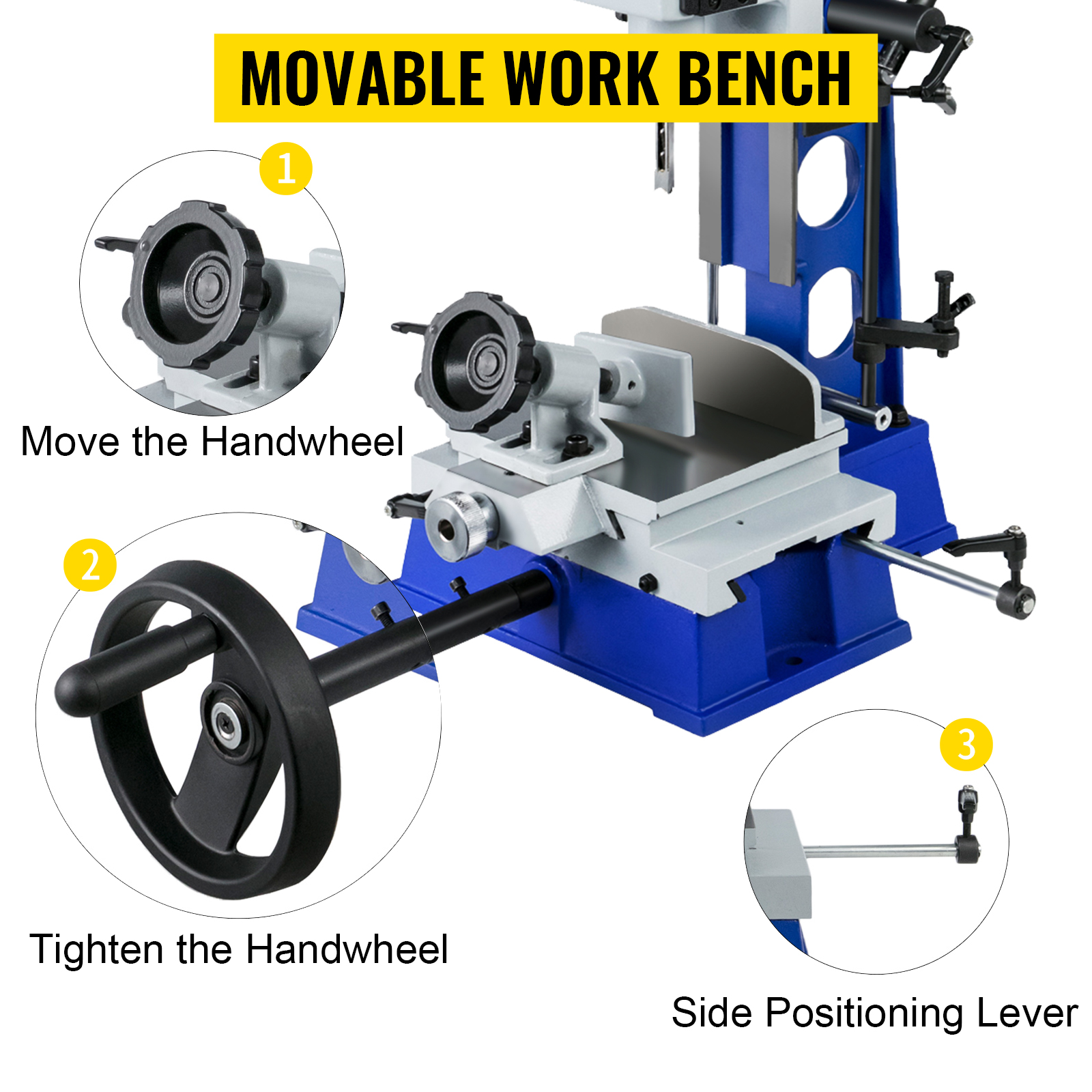 VEVOR Woodworking Mortise Machine, 1/2 HP 1700RPM Powermatic Mortiser ...