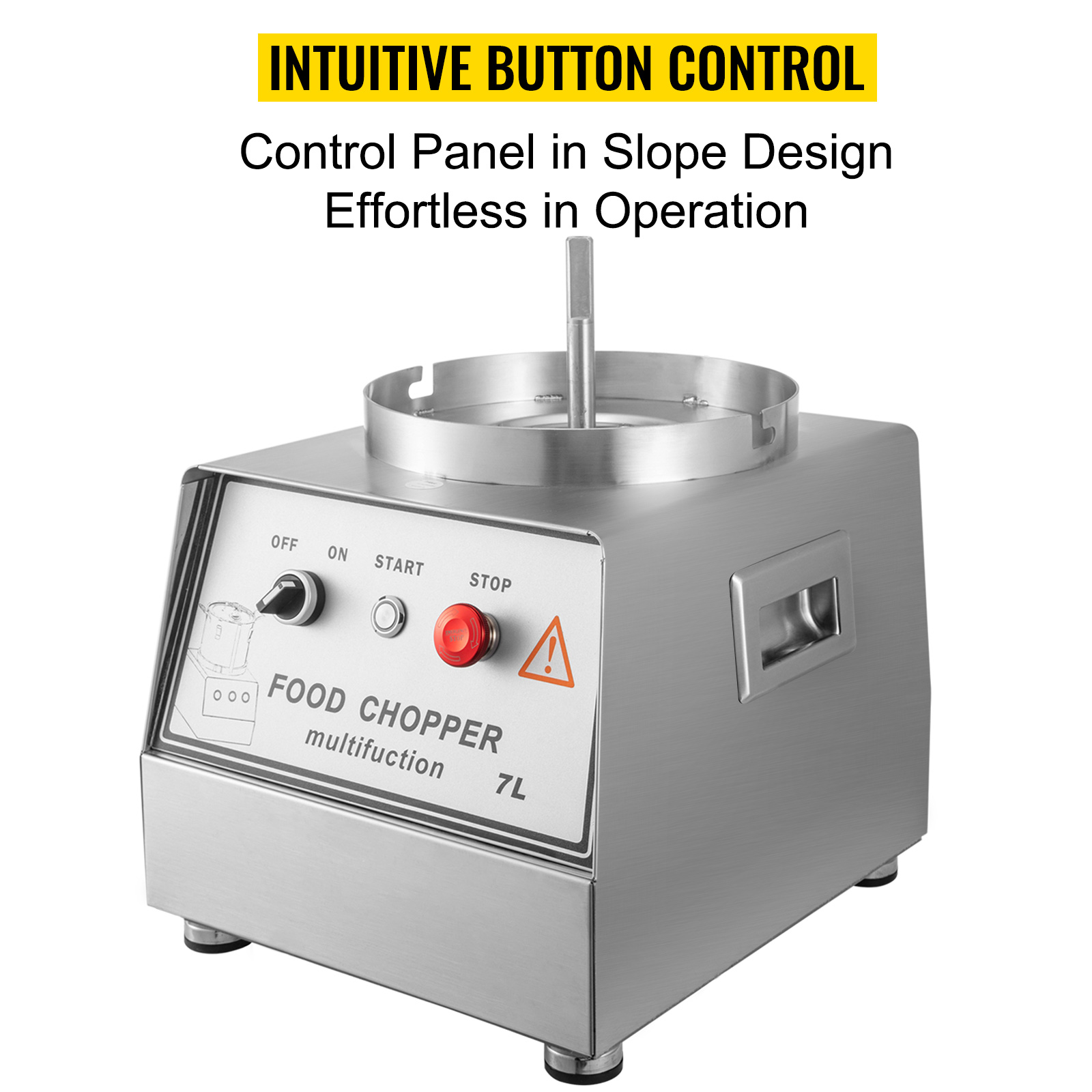 VEVOR 110V Commercial Food Processor 7L Capacity 750W Electric Food ...