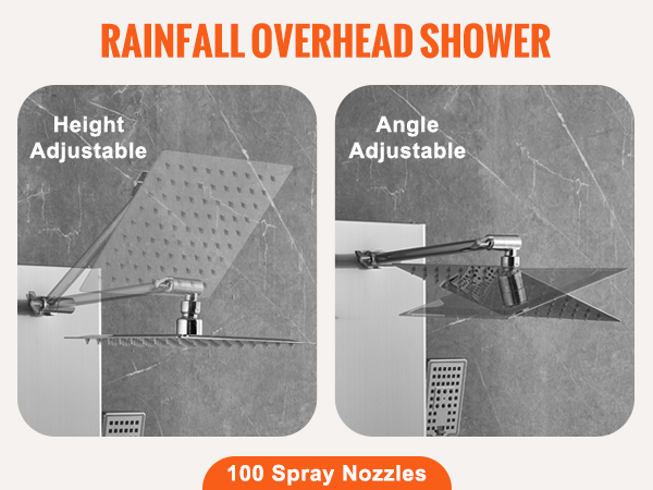 VEVOR Shower Panel System, 5 Shower Modes, Digital Display Shower Panel ...