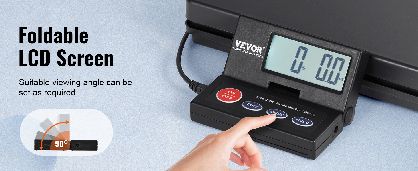 VEVOR Digital Shipping Scale, 110 lbs x 0.07 oz. Heavy Duty Postal ...