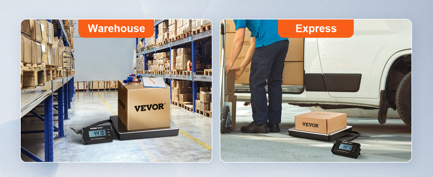 VEVOR Digital Shipping Scale, 440 lbs x 1.7 oz. Heavy Duty Postal Scale ...