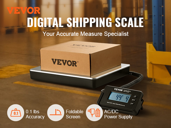 VEVOR Digital Shipping Scale, 440 lbs x 1.7 oz. Heavy Duty Postal Scale ...