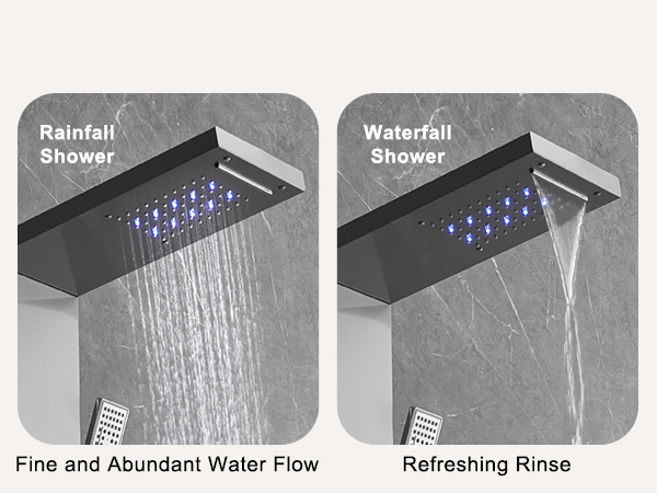 VEVOR Shower Panel System, 6 Shower Modes, LED & Screen ...