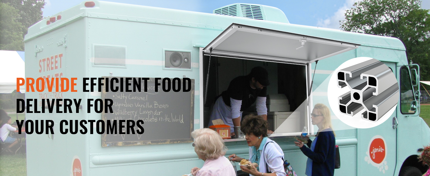 VEVOR Concession Window 64"x40", Aluminum Alloy Food Truck Service ...