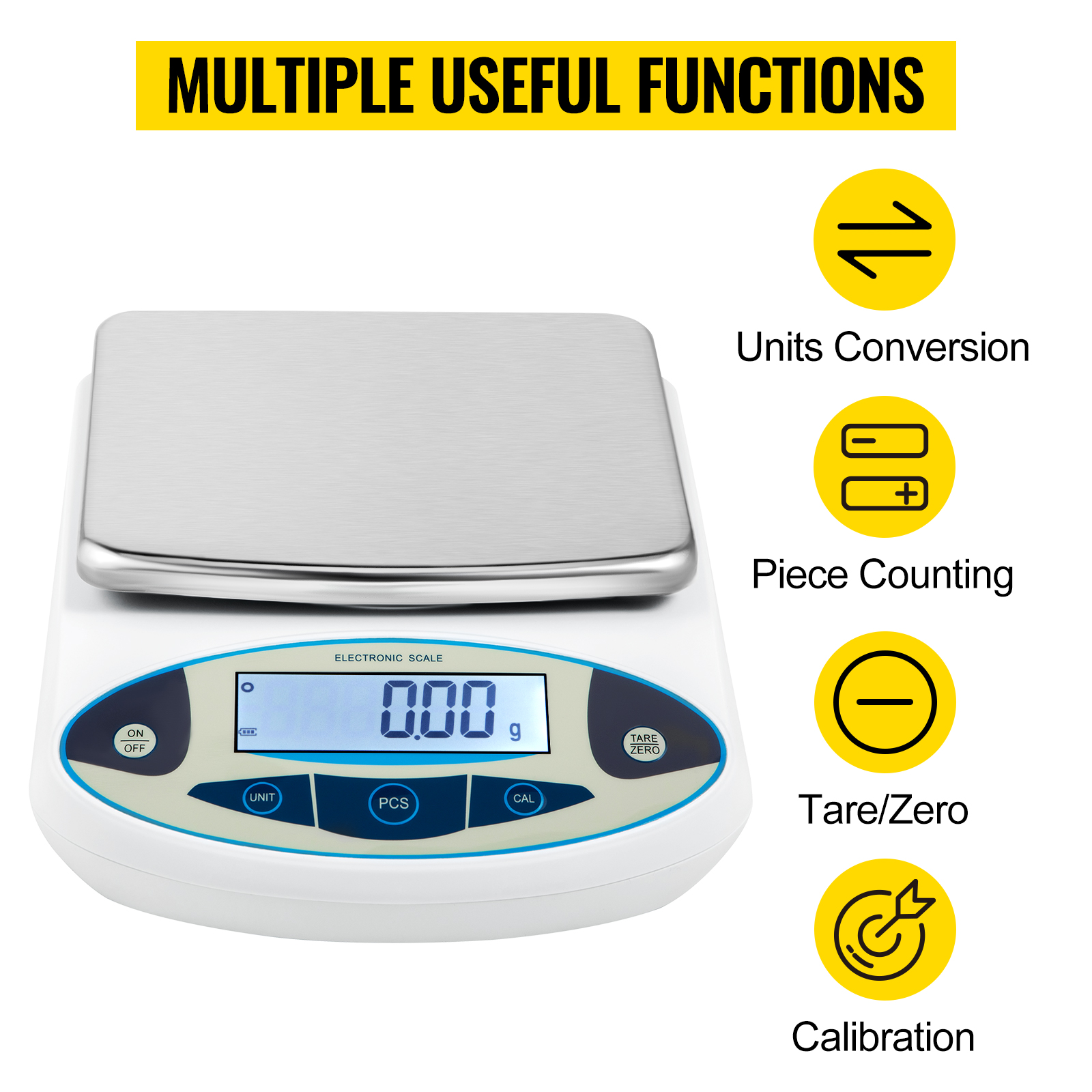 VEVOR Analytical Balance, 5000g x 0.01g Accuracy Lab Scale, High ...