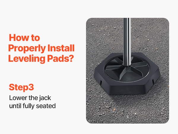 RV Leveling Pads 5000lbs 4 Pcs Rubber Trailer Jack Pads for 10" Round ...