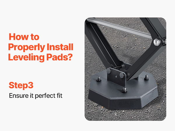 RV Leveling Pads 5000 lbs 4 Pcs Rubber Trailer Jack Pads Scissor Jack ...