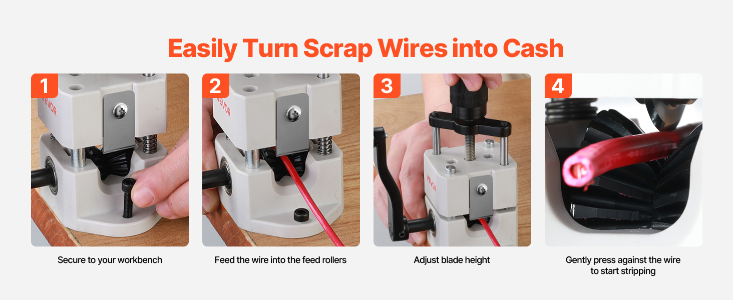 Manual Wire Stripper Stripping Machine 0.06-1 in Hand or Drill Powered ...