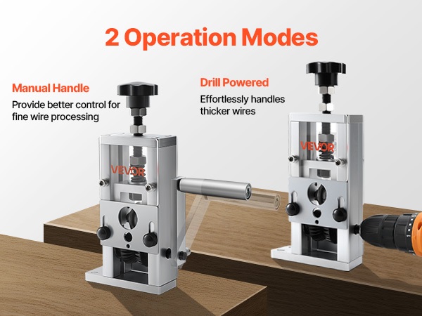 Manual Wire Stripper Stripping Machine 0.06-1 in Hand Crank or Drill ...