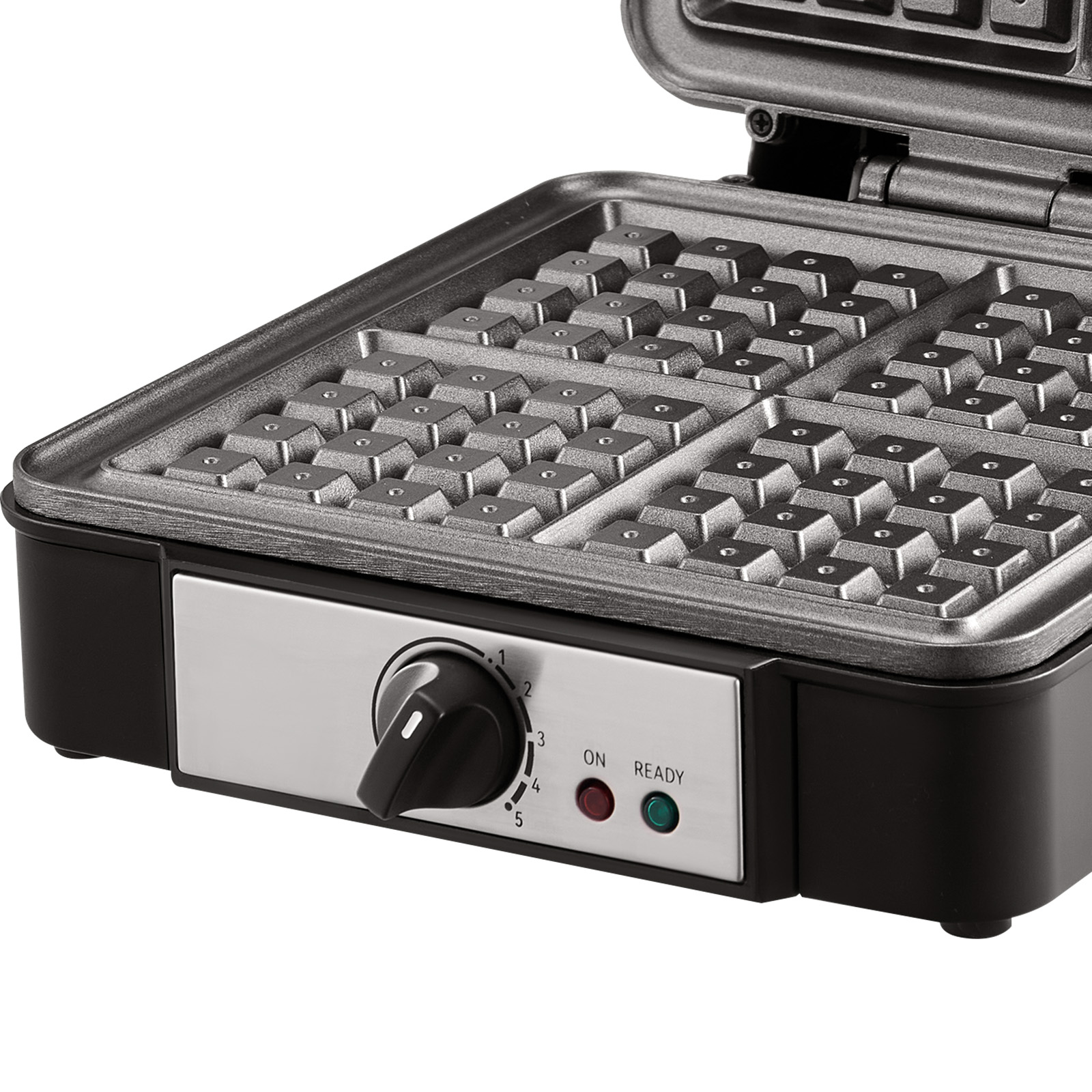 VEVOR Waffle Maker, 4 Slices per Batch, 1200W Square Waffle Iron, Non ...