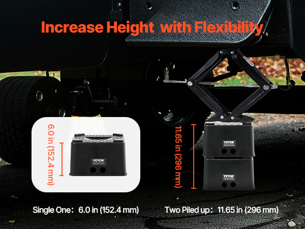 Trailer Jack Blocks 2Pcs 6" High 6000lbs RV Leveling Blocks for 5th ...