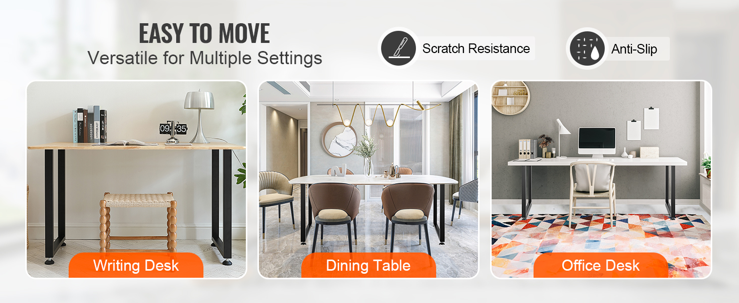 VEVOR 28 Inch Adjustable Furniture Legs, Square Reinforced Steel Office ...