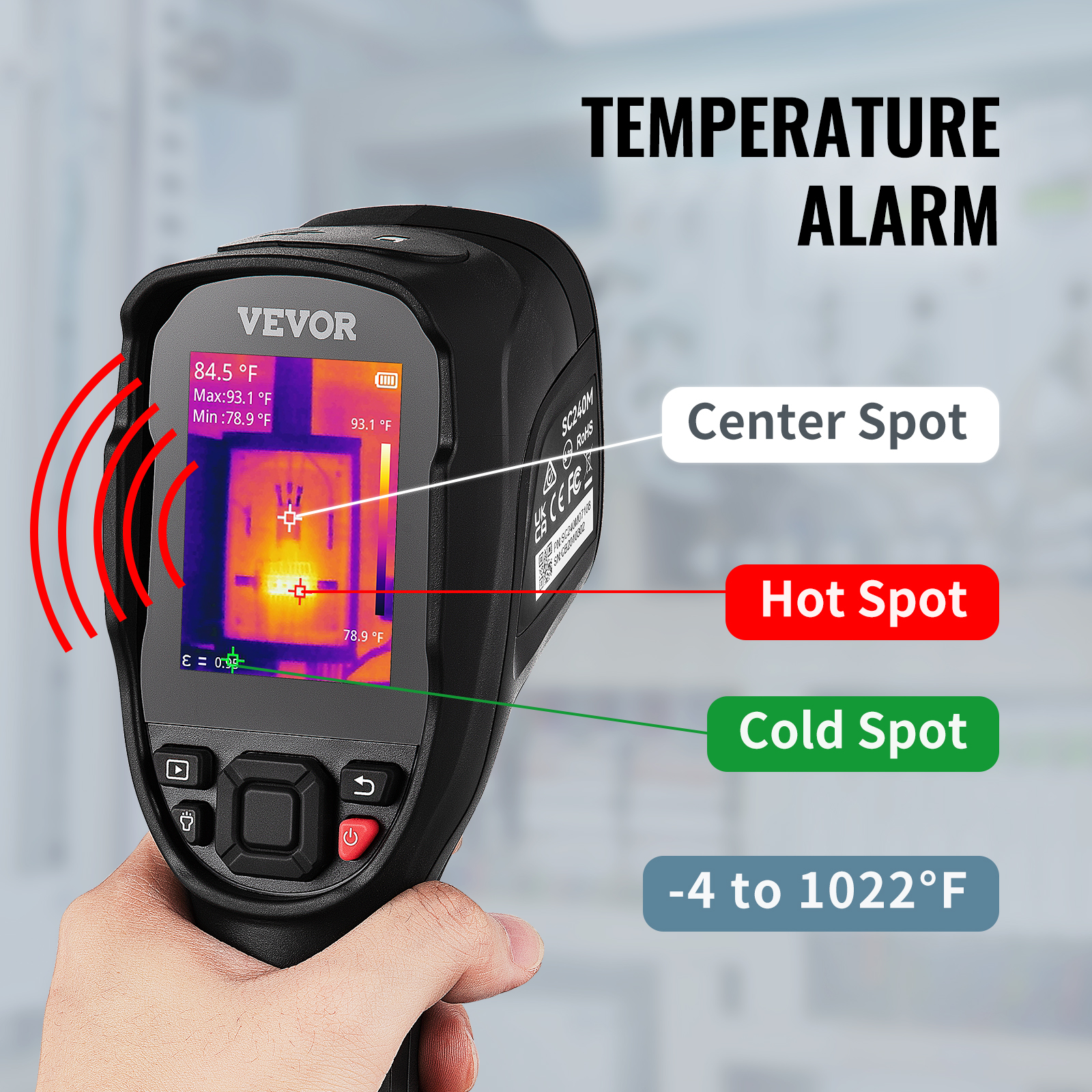 VEVOR Thermal Imaging Camera, 240x180 IR Resolution with 2MP Visual ...