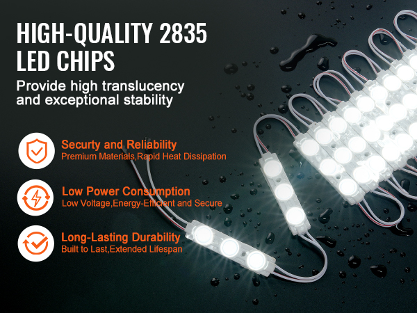 VEVOR 200PCS LED Storefront Lights, 103 ft DC 12V, LED Module Lights ...
