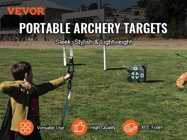 VEVOR Archery Target, 15"x15" All-side Shotting Archery Arrow Target ...