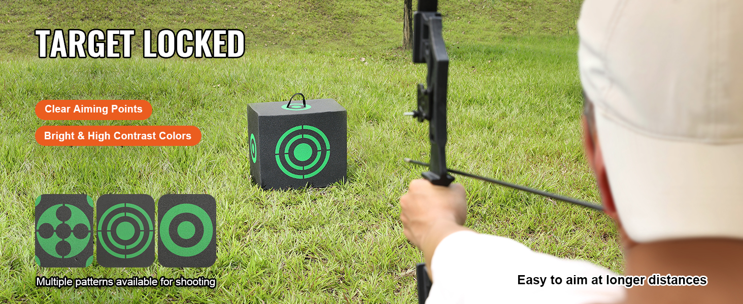 VEVOR Archery Target, 16"x18" All-side Shotting Archery Arrow Target ...