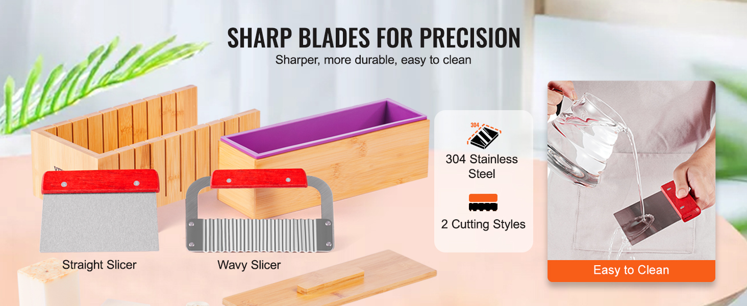 VEVOR Soap Making Kit, Bamboo Cutting Box and Inner Box with Silicone ...