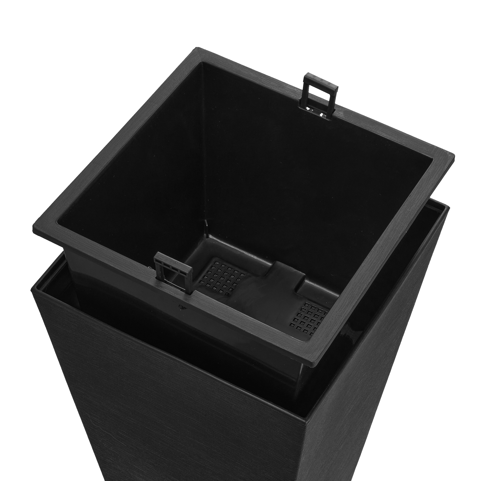 Tall Planter Set of 2 Square Tapered Planters 22 in for Outdoor Indoor ...