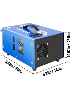 VEVOR PCP Air Compressor, 4500PSI Portable PCP Compressor, 12V DC/110V ...