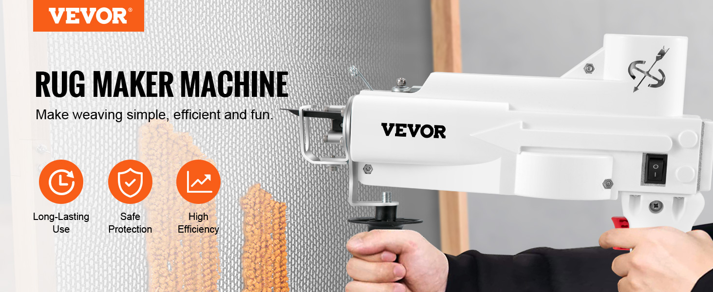 VEVOR Tufting Gun, Cut Pile Electric Carpet Weaving Flocking Machine ...