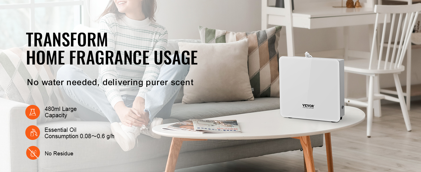VEVOR Scent Air Machine for Home, 480ML with Cold Air Technology ...